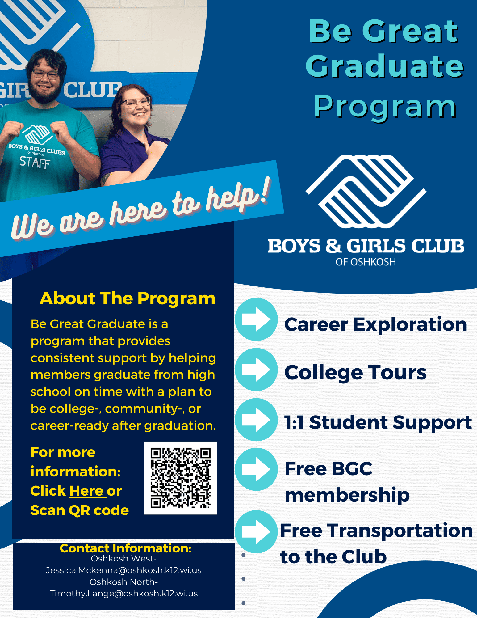 BE GREAT: Graduate Program | Boys and Girls Club of Oshkosh